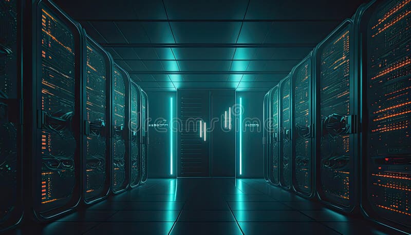 Servers Data Center Room Storage Systems Stock Photo - Image of digital ...