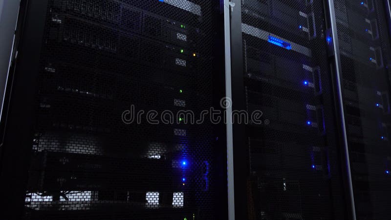 Servers in Data Center. Servers Racks Close Up in Modern Data Center ...