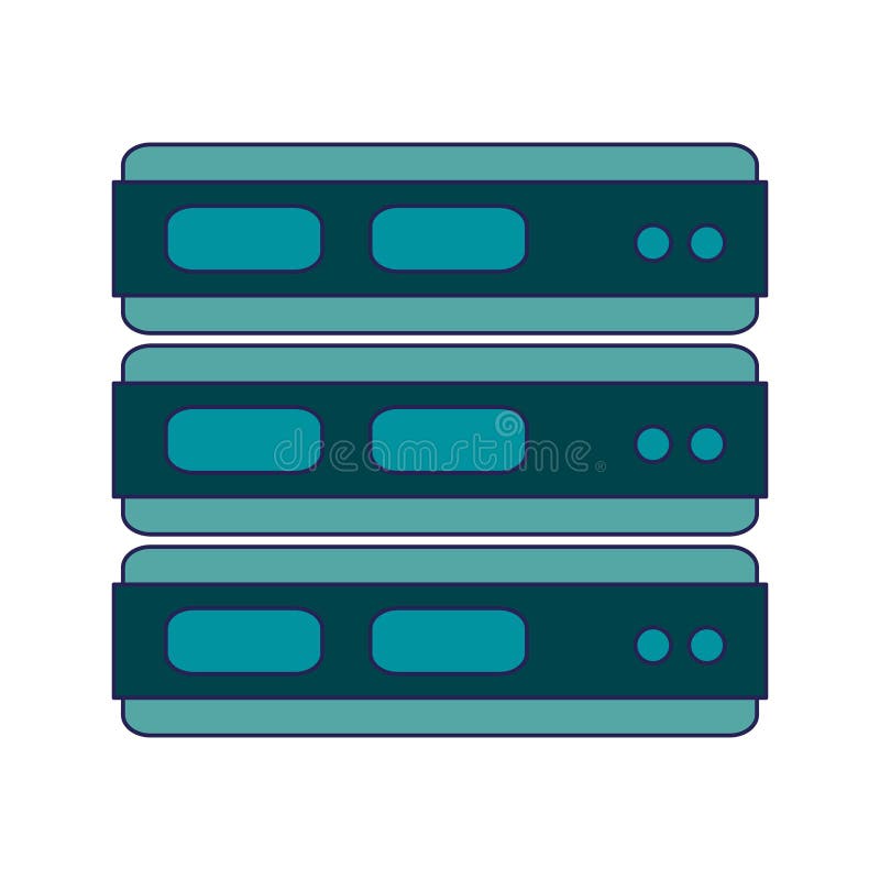 Servers Database Technology Stock Vector - Illustration of gadget ...