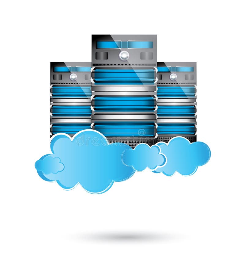 Servers Datacenter,cloud Computing Concept Stock Vector - Illustration of service, computer ...