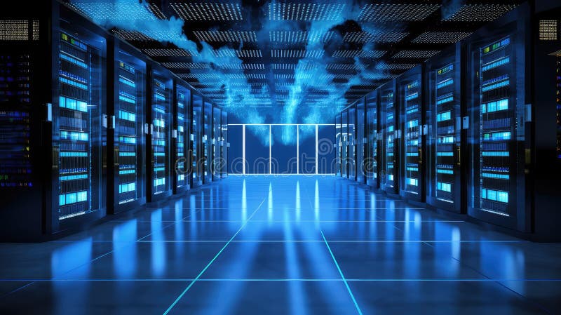 Servers enterprise cloud stock illustration. Illustration of resources ...