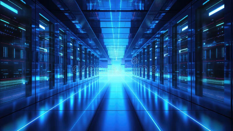 Servers fast technology stock illustration. Illustration of towering ...