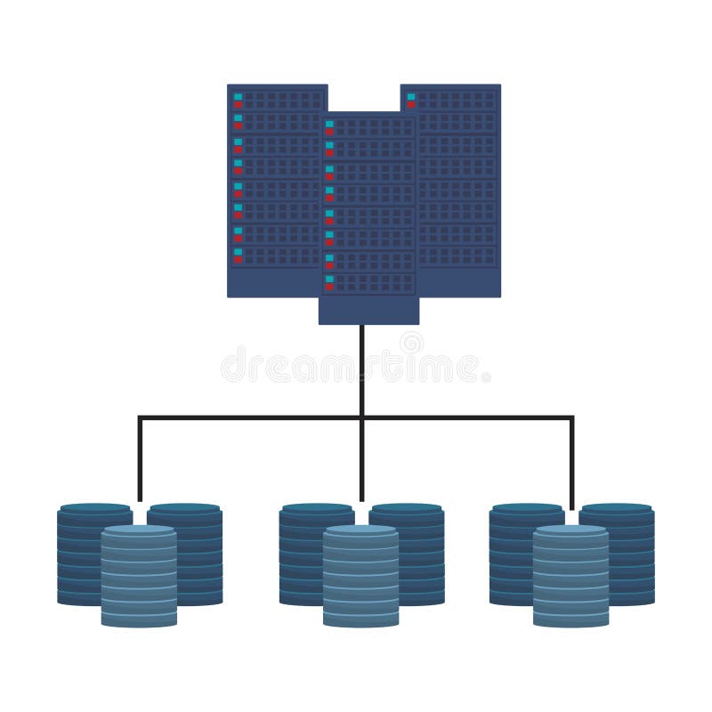 Servers with hard drives stock vector. Illustration of digital - 138654329