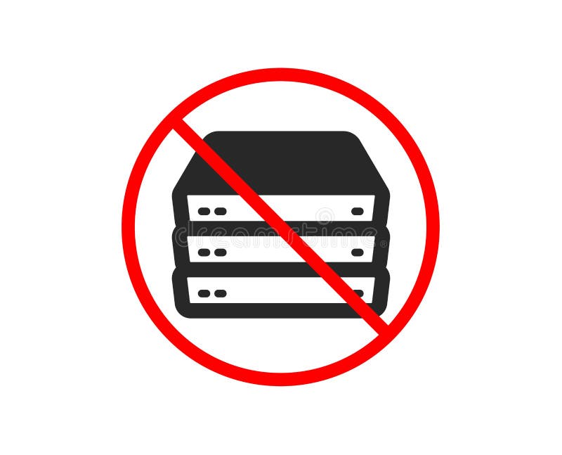 Servers Icon. PC Component Sign. Big Data Storage. Vector Stock Vector ...