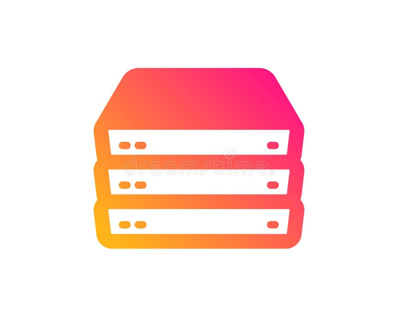 Servers Icon. PC Component Sign. Big Data Storage. Vector Stock Vector ...