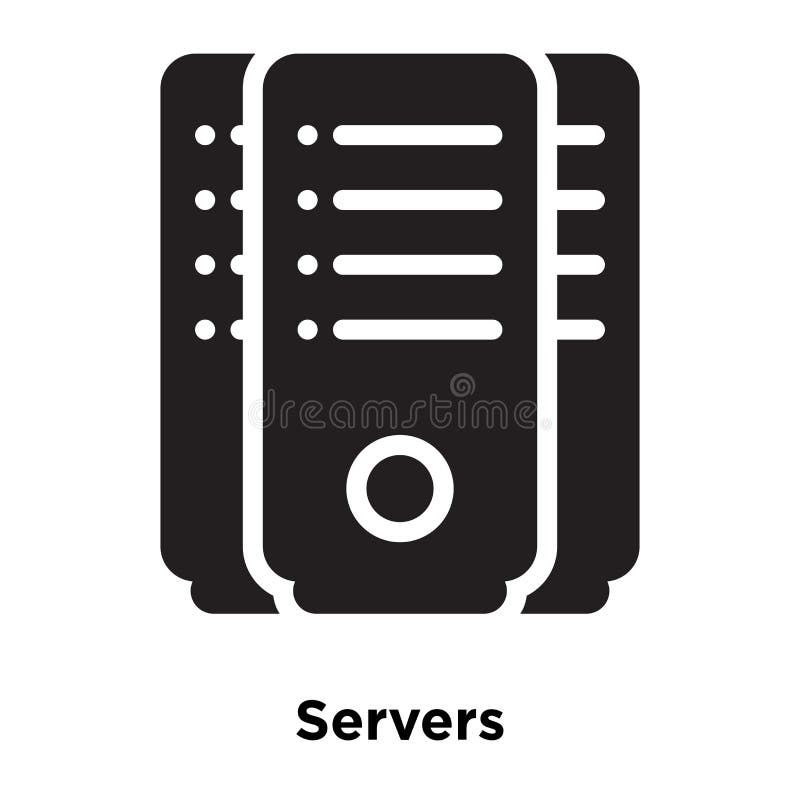 Servers Icon Vector Isolated on White Background, Logo Concept O Stock ...