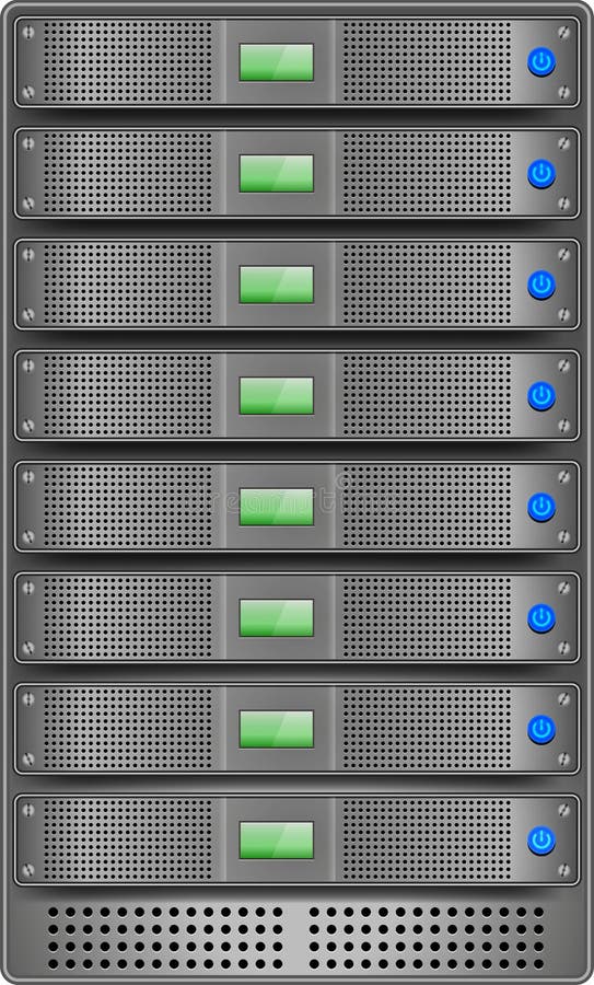 Server rack installed-4 stock vector. Illustration of database - 33082070