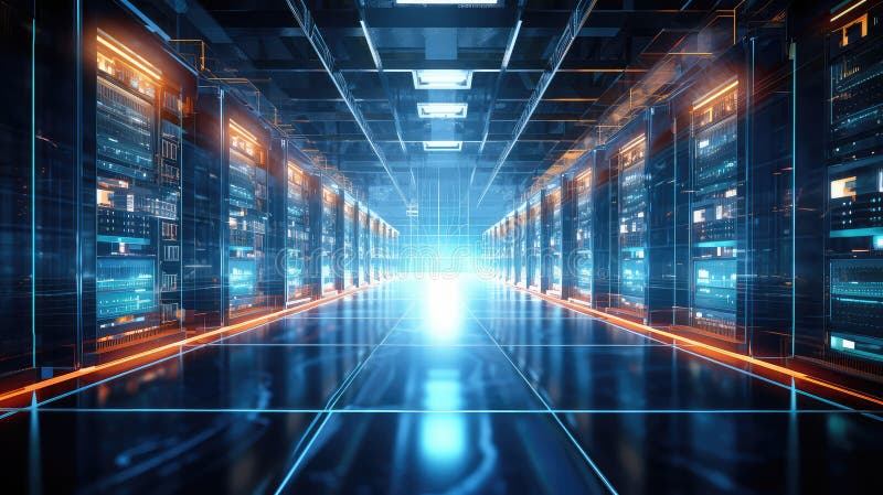 Servers money technology stock illustration. Illustration of encryption ...