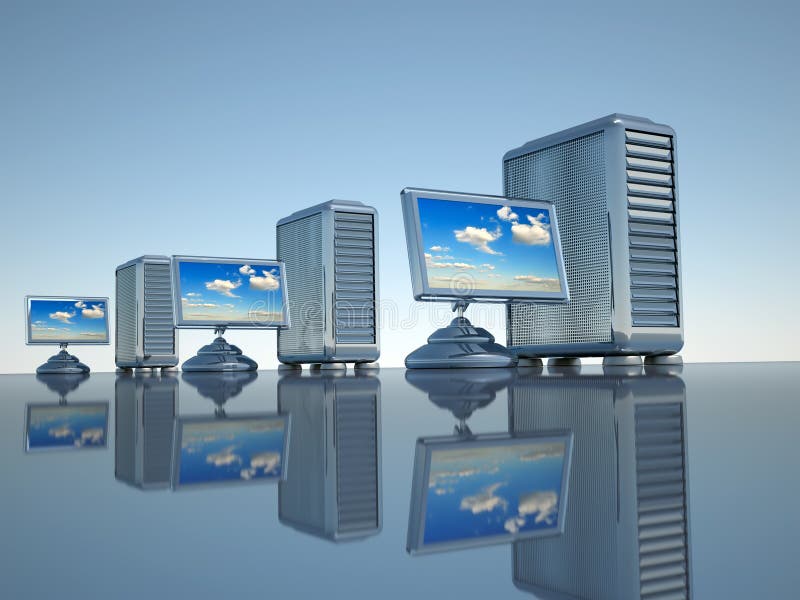 Network computer server stock illustration. Illustration of work - 11656752