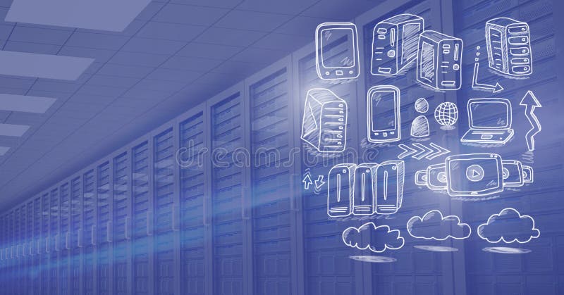 Servers Network stock illustration. Illustration of isolated - 12111958