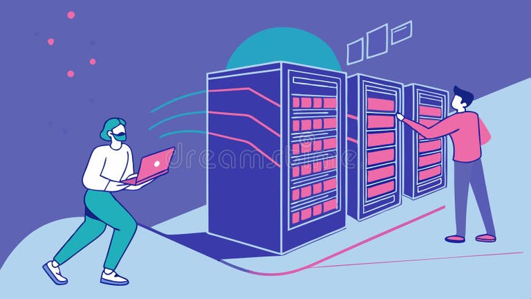 Servers and People Data Center, Network Technology, Server Room, it ...