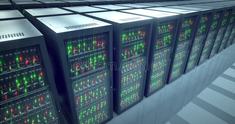 Server. Cloud Computing Data Storage 3d Rendering Stock Footage - Video ...
