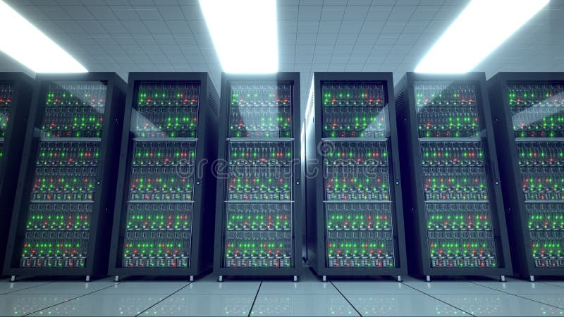 Server. Cloud Computing Data Storage 3d Rendering Stock Footage - Video ...