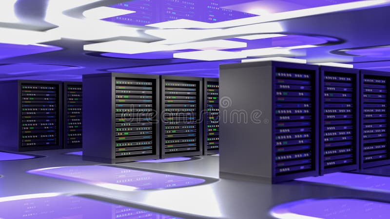 Server Room Data Center. Backup, Mining, Hosting, Mainframe, Farm and ...