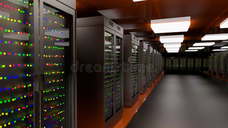 Servers. Server Room Data Center. Backup, Hosting, Mainframe, Farm and ...