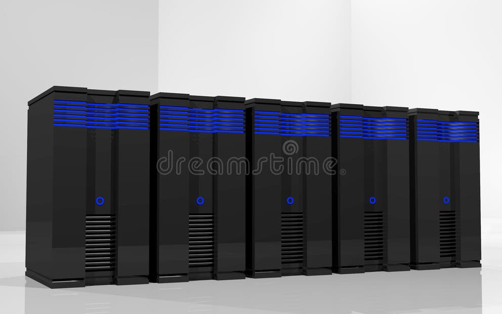 Servers stock illustration. Illustration of storing, running - 66451204