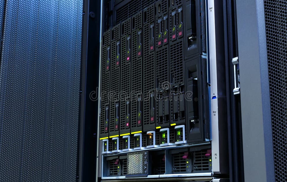 Servers Stack with Hard Drives in Datacenter for Backup and Data ...