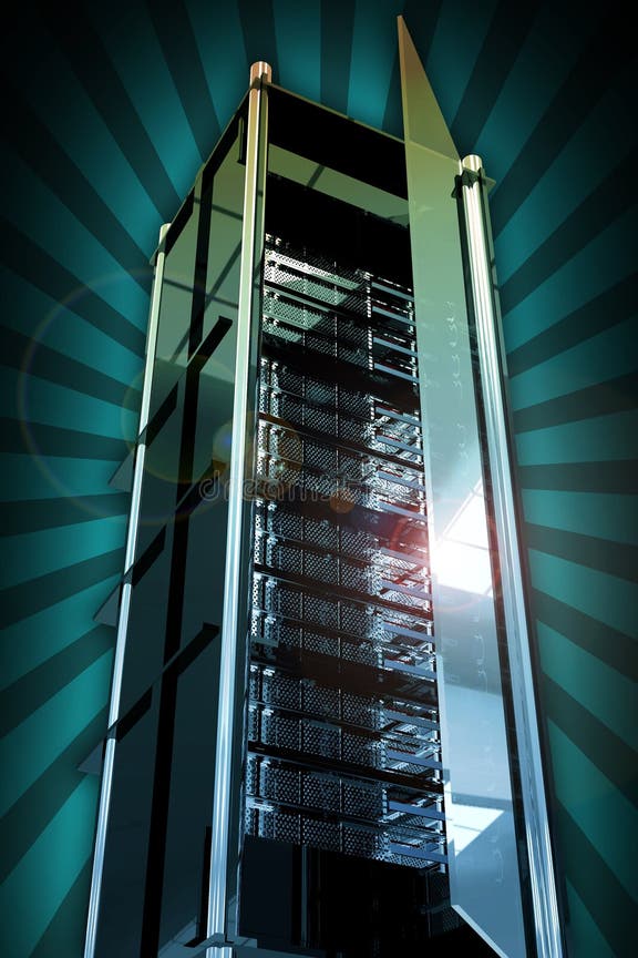 Servers Tower stock illustration. Illustration of company - 24709216