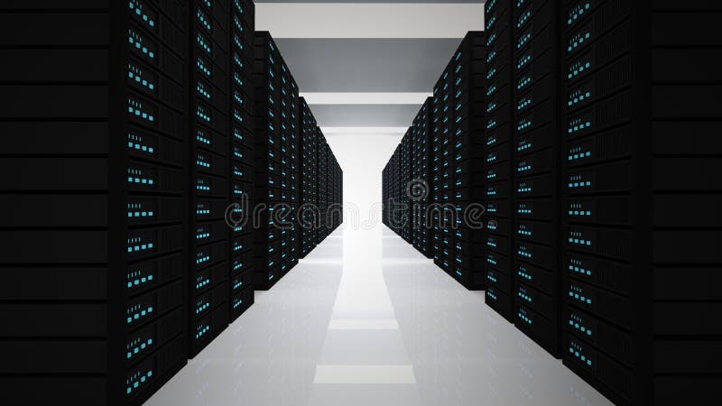 Computer rack servers stock illustration. Illustration of computer ...