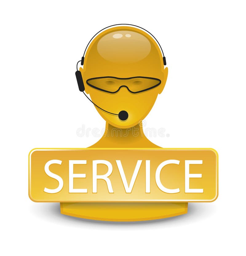 Service Telephone Buttons - Square and Circle Icons - Green and Yellow ...