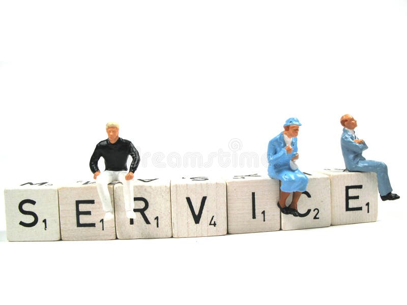 Service ! stock photo. Image of figurines, aftersales - 4295566