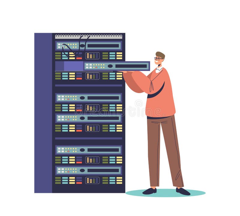 Server Rack Cartoon Stock Illustrations – 656 Server Rack Cartoon Stock ...