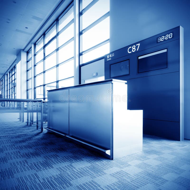 The Service of Airport Terminals Stock Image - Image of leaving ...