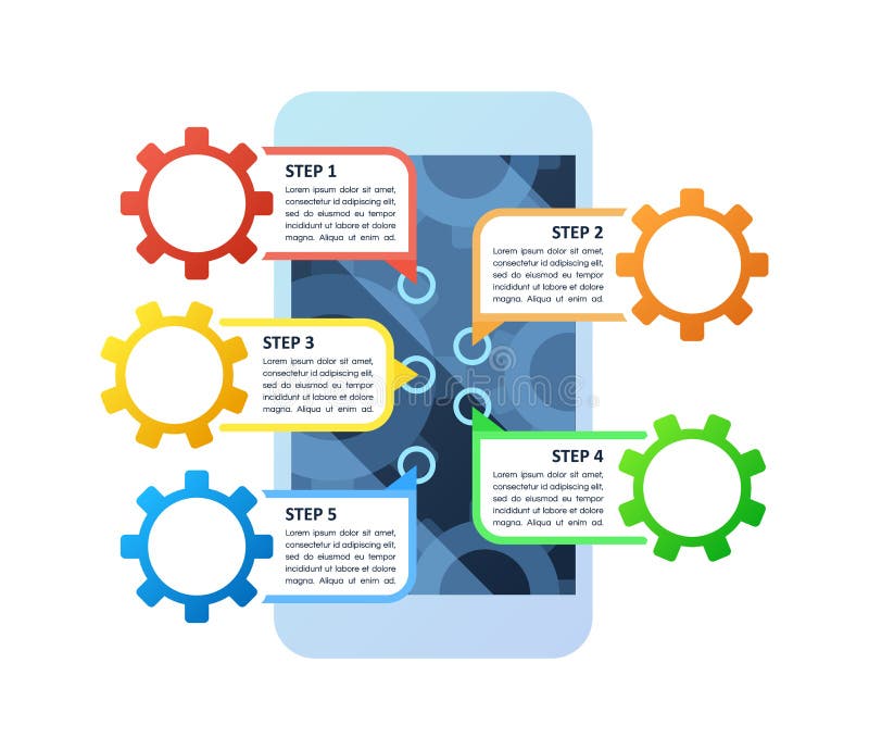 Service App Infographic Chart Design Template Stock Vector ...