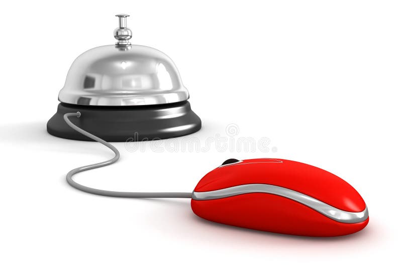 Service Bell and Computer Mouse Stock Illustration - Illustration of ...