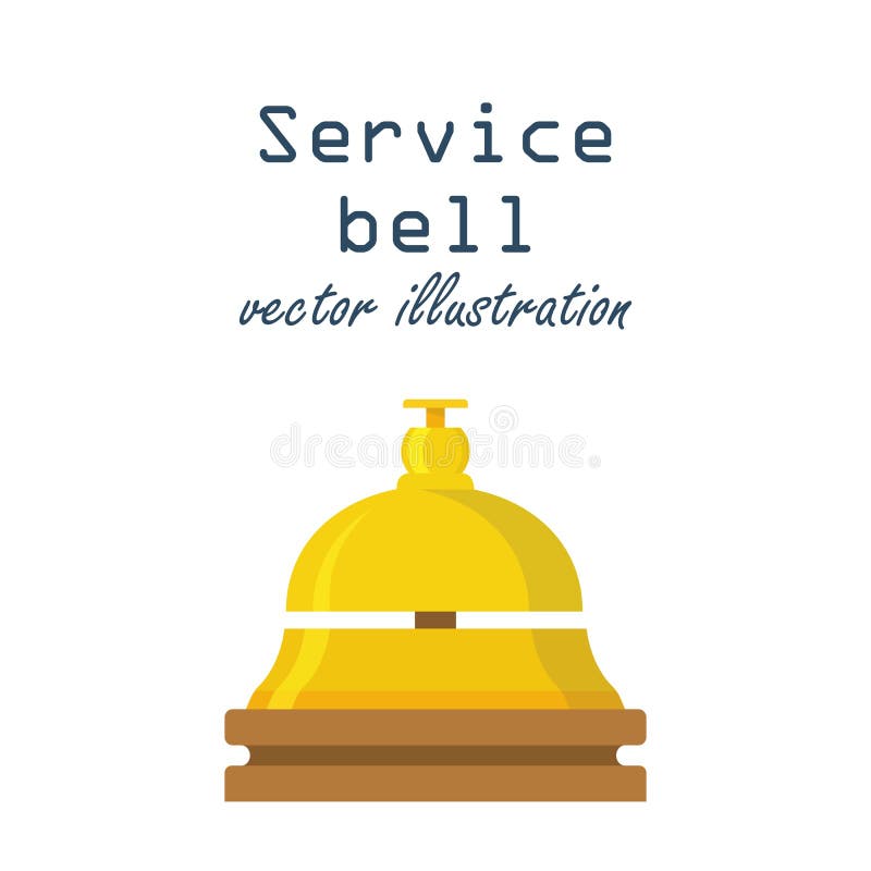 Service Bell Concept. Customer at Reception Presses the Call Button ...