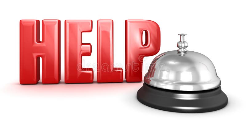 Service bell and Help stock illustration. Illustration of service ...