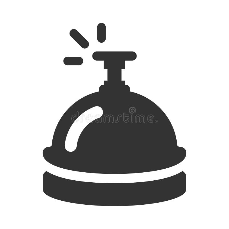 Service bell icon stock vector. Illustration of lobby - 273799944