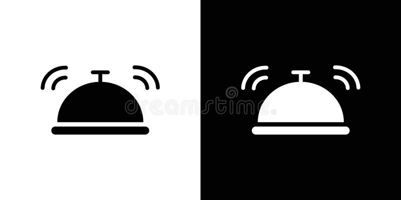 Service Bell Icon Logo Set Vector Stock Vector - Illustration of desk ...