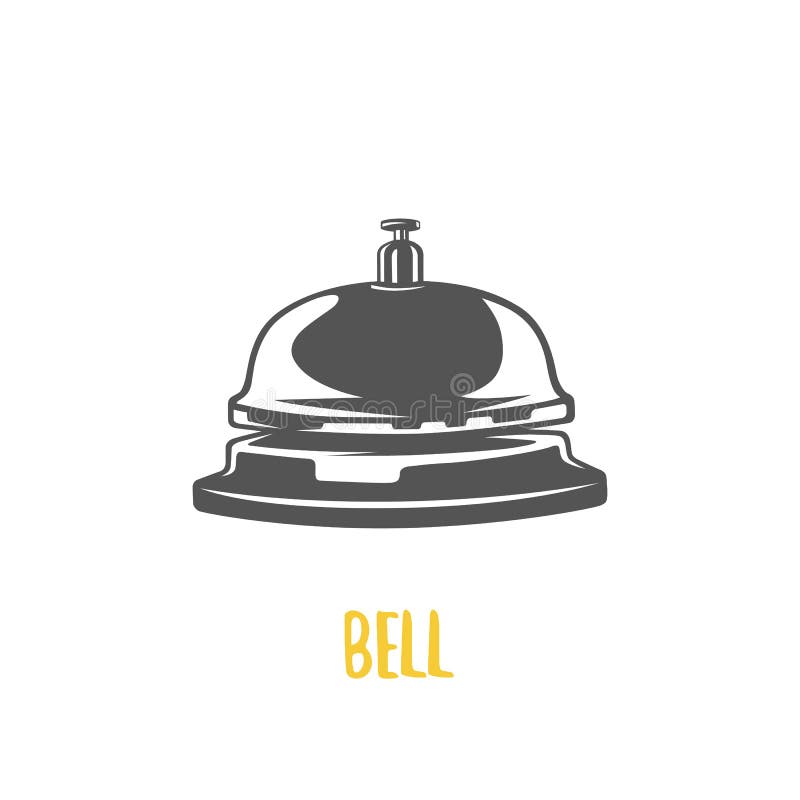 Service Bell illustration. stock vector. Illustration of hand - 115238181
