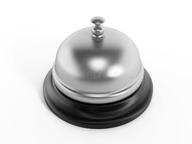 Hotel Reception, Service Bell and Room Keys Stock Illustration ...