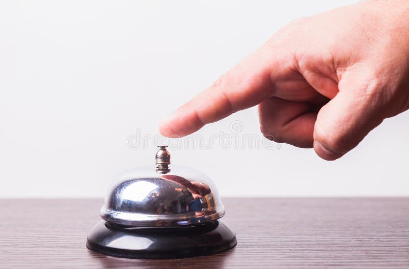 Service bell ring stock image. Image of finger, button - 62820357