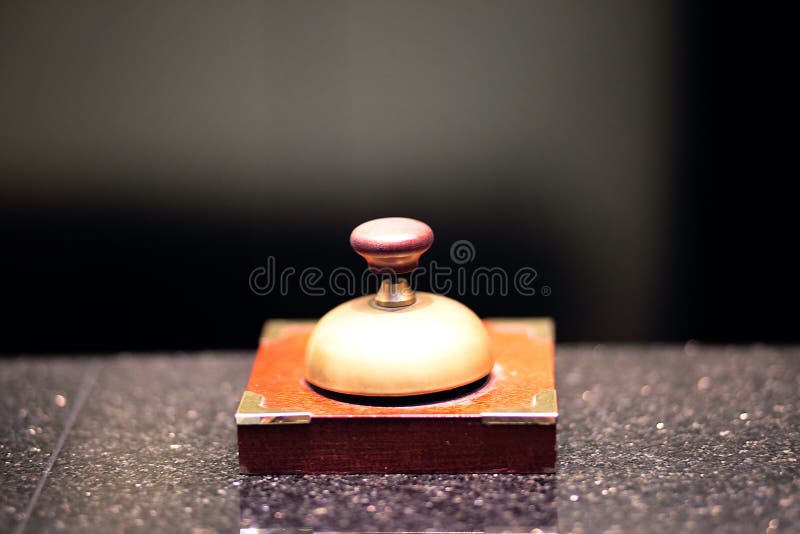Service bell on the table stock photo. Image of checkout - 85002298