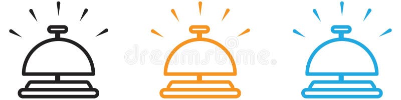 Service Bell Vector Logo Set Collection for Web App Ui Stock Vector ...