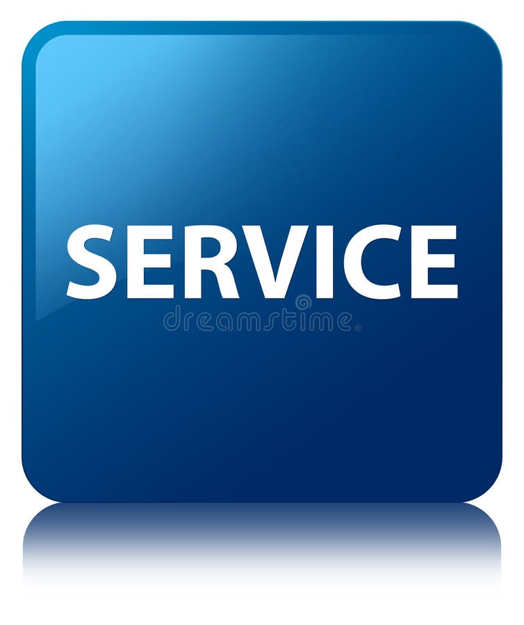 Service blue square button stock illustration. Illustration of service ...