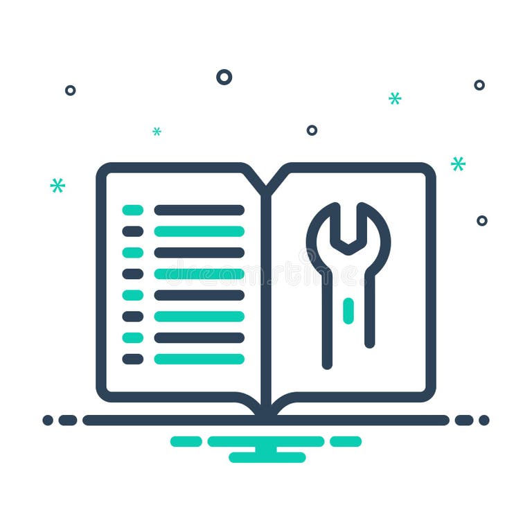 Mix Icon for Service Book, Service and Guide Stock Illustration ...