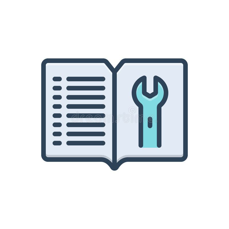 Color Illustration Icon for Service Book, Service and Repair Stock ...