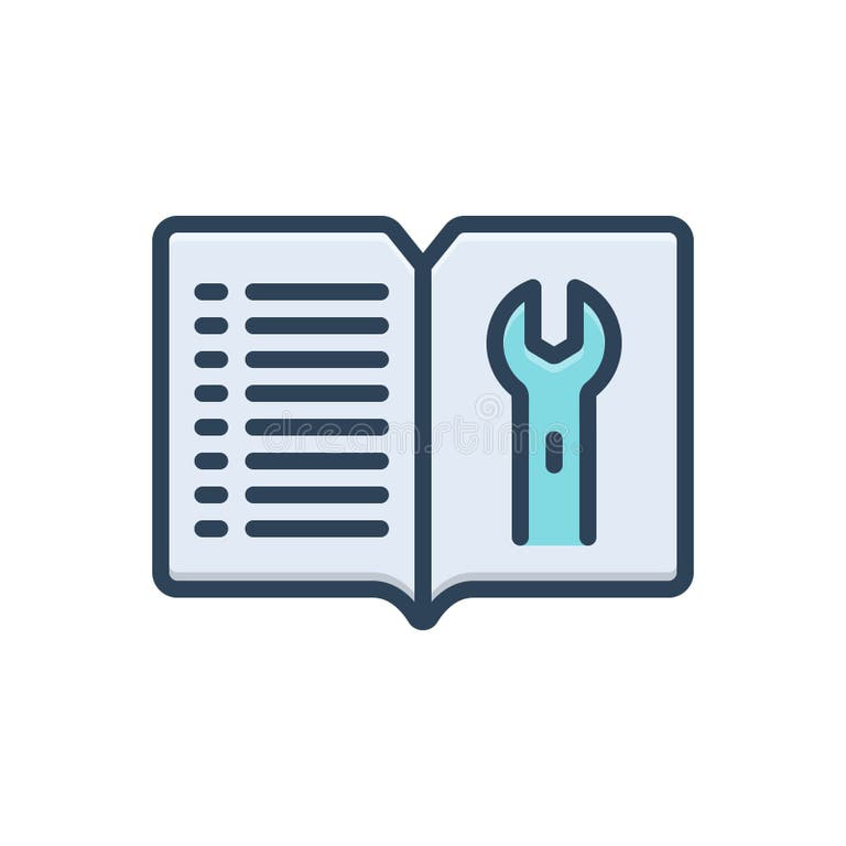 Color Illustration Icon for Service Book, Service and Repair Stock ...