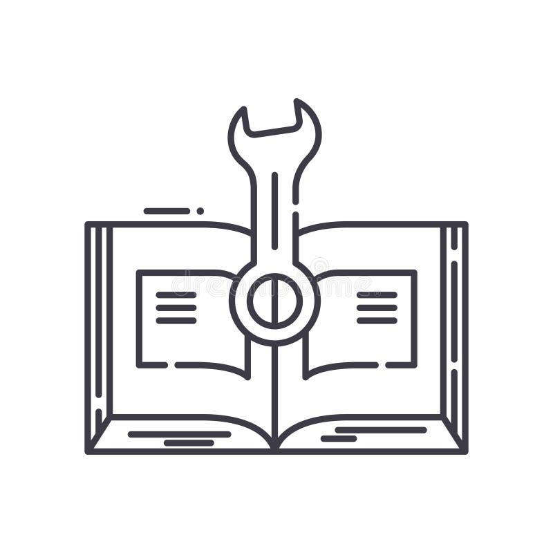 Service Book Icon, Linear Isolated Illustration, Thin Line Vector, Web ...