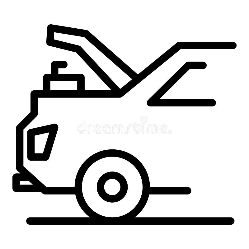 Open Car Boot Door Icon Color Outline Vector Stock Illustration ...