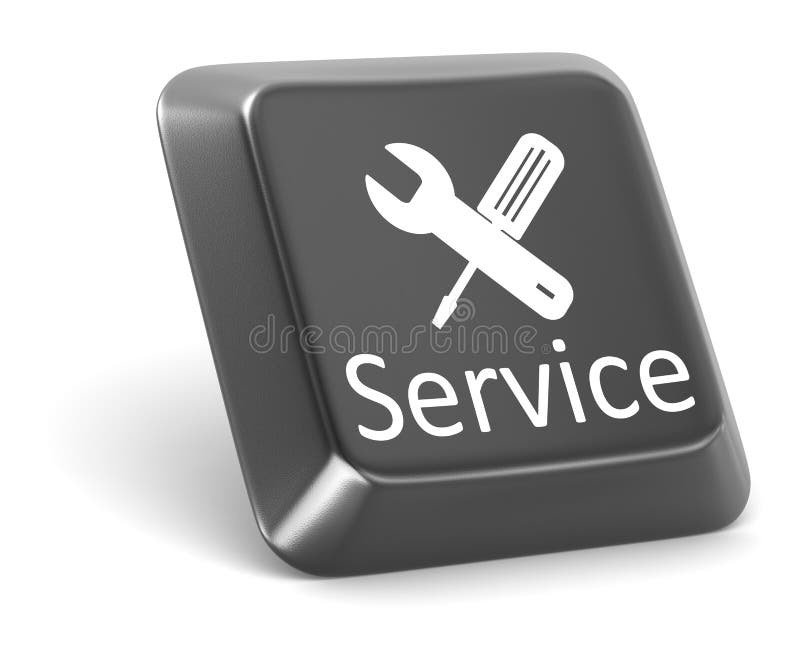 Service Keyboard Button stock illustration. Illustration of keyboard ...