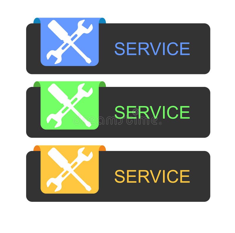 Service buttons stock illustration. Illustration of navigation - 55725316
