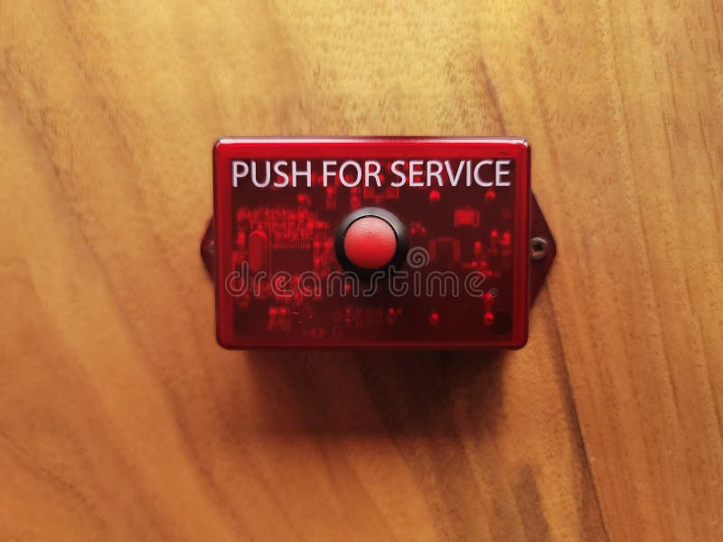Service Call Button To Press for Assistance Stock Image - Image of ...