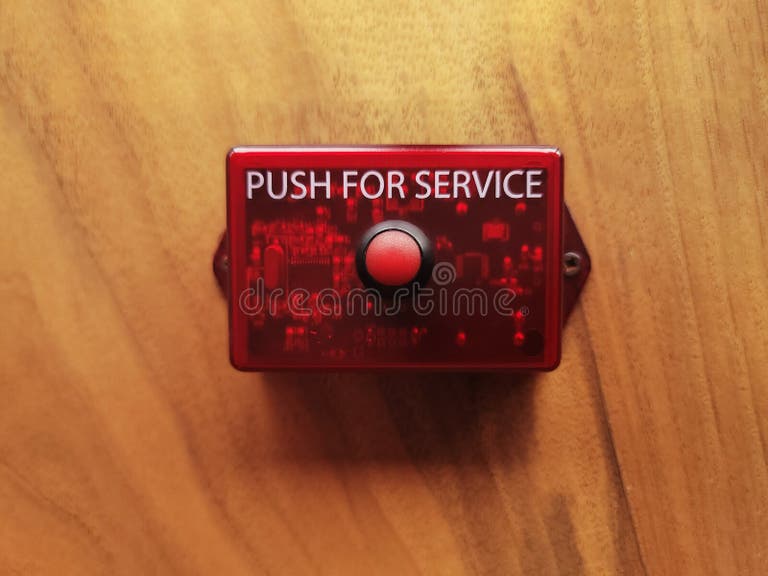 Service Call Button To Press for Assistance Stock Image - Image of ...