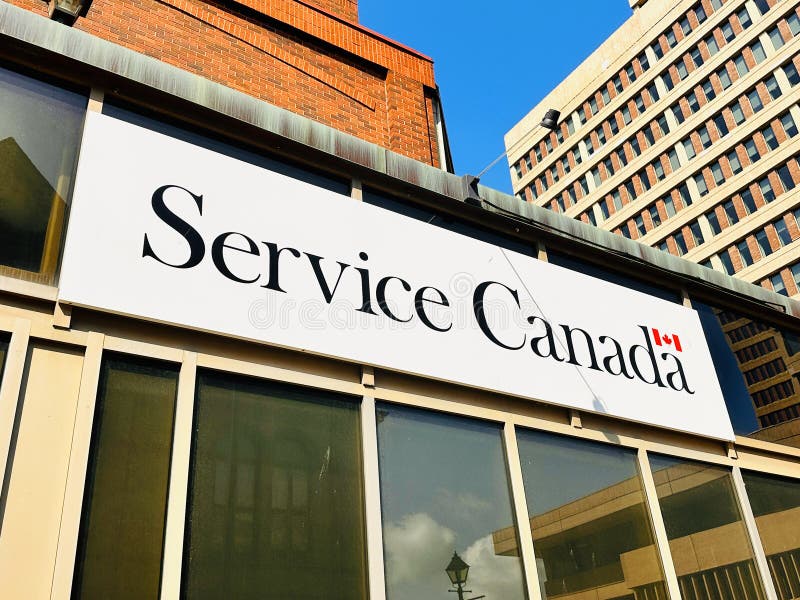 Service Canada logo sign. stock image. Image of canada - 346557891