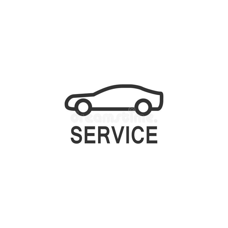 Service Car Icon in Simple Design. Vector Illustration Stock Vector ...